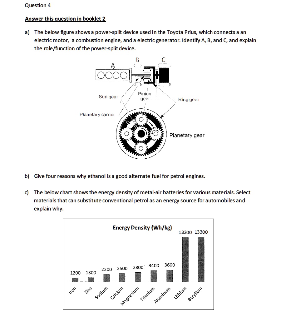 Question 4 Answer this question in booklet 2 a) The below figure shows ...