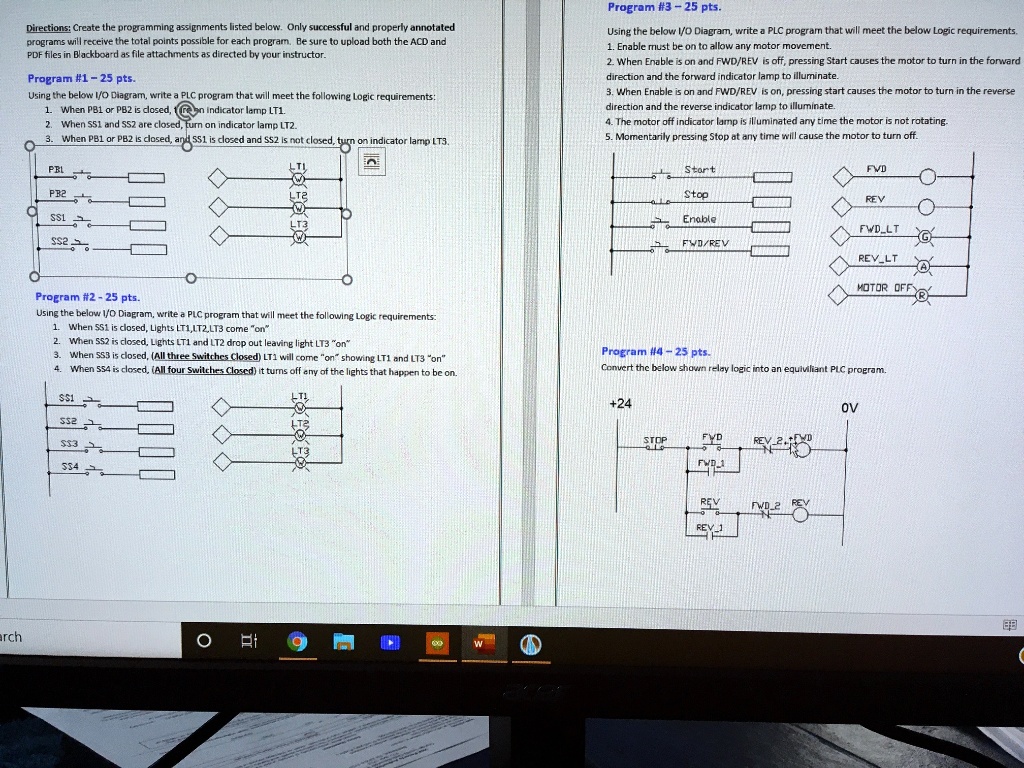 Program #3-25pts. Directions: Create the programming assignments listed below. Only successful ...