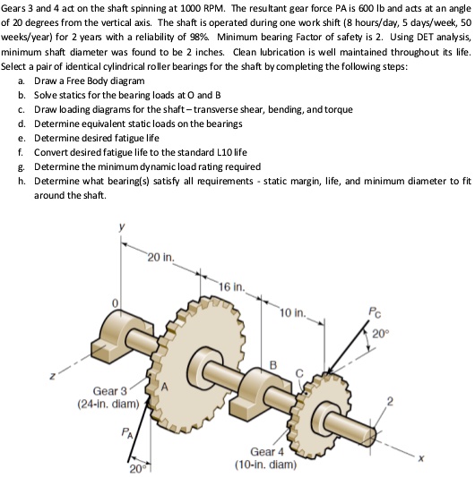 Gears 3 and 4 act on the shaft spinning at 1000 RPM. The resultant gear ...