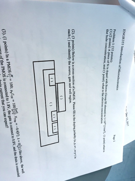 SOLVED: Problem 1 (12 points) - Identify the Source, Gate, and Well Region ENGR353 Introduction ...