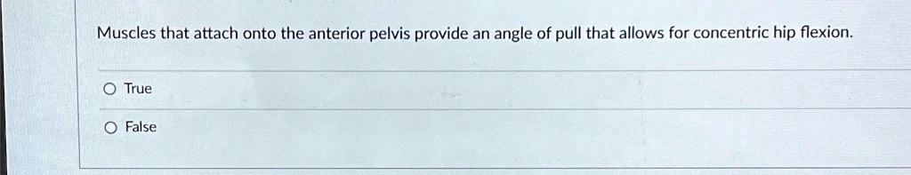 Muscles that attach onto the anterior pelvis provide an angle of pull ...