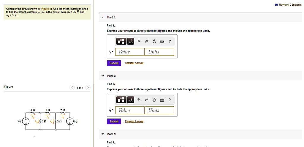 Consider the circuit shown in (Figure 1). Use the mesh-current method ...