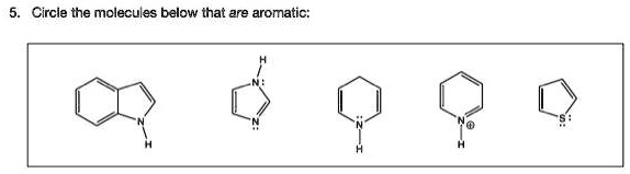 5 circle the molecules below that are aromatic 68655 5 circle the molecules below that are aromatic 68655