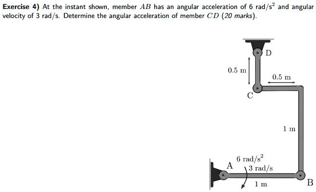 Solved Exercise 4 At The Instant Shown Member Ab Has An Angular