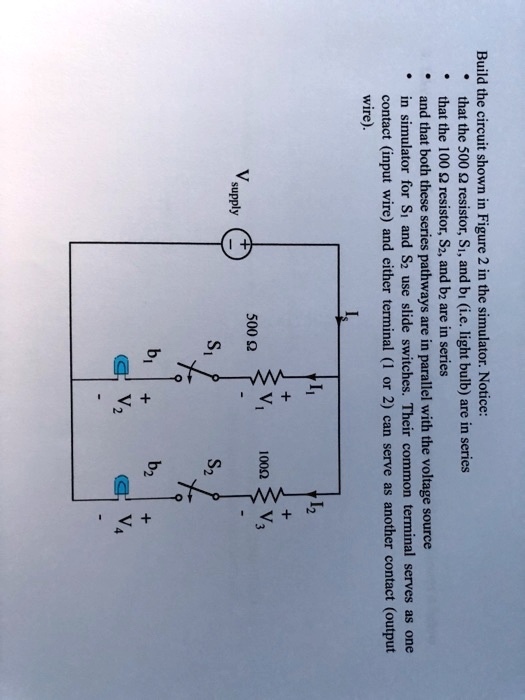 SOLVED: Wire the 100 Î© resistor (R1) and the 500 Î© resistor (R2) in ...