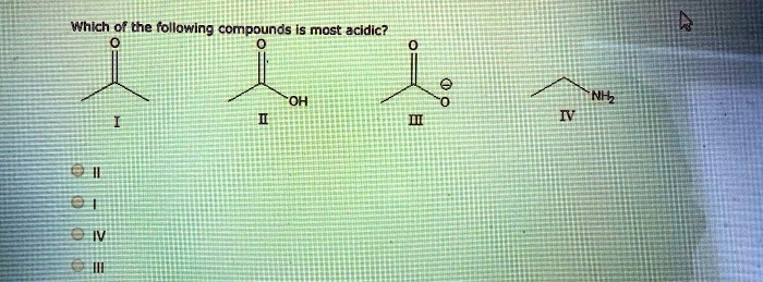 SOLVED:Which of the following compounds is most acidic?