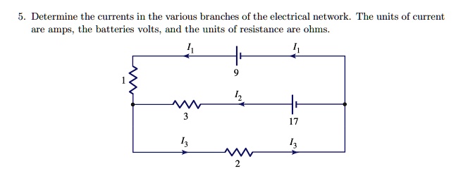 SOLVED: PLEASE SOLVE WITH MATRIX!!!!! 5 . Determine the currents in the various branches of the ...