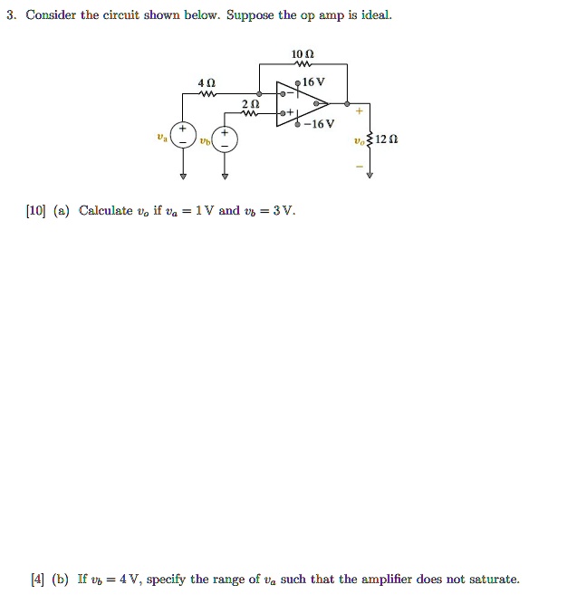 Solved Consider The Circuit Shown Below Suppose The Op Amp Is Ideal 10 Î© 40 Î© 916v 20 Î 