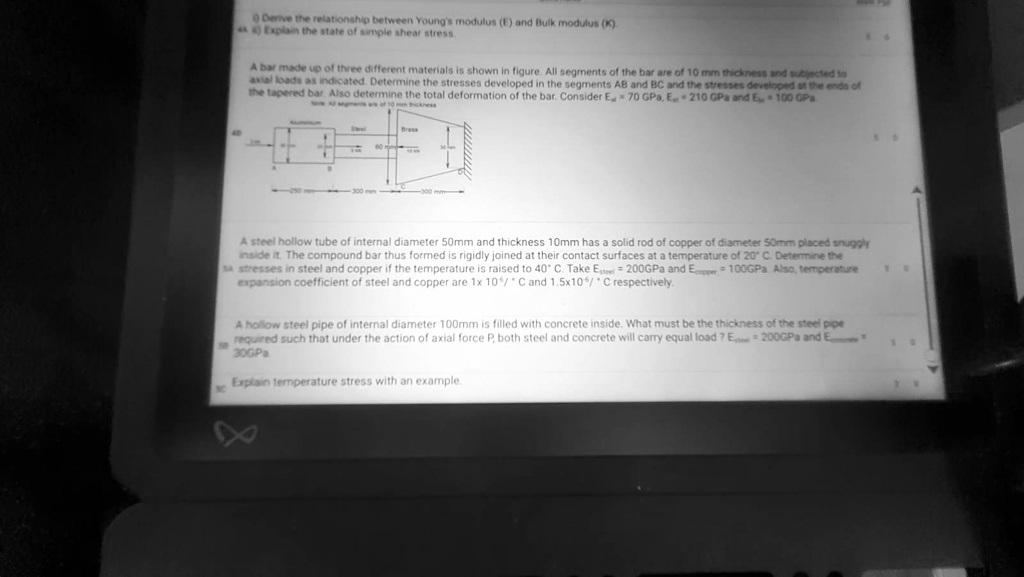 SOLVED: Derive the relationship between Young's modulus (E) and Bulk ...