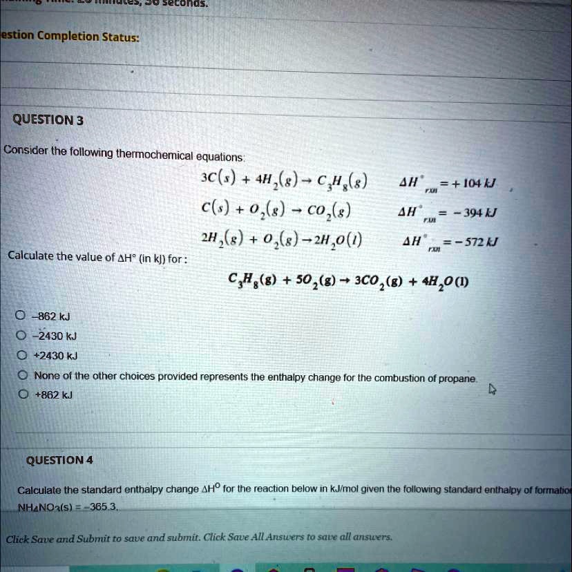 Thermochemistry Equation Sheet