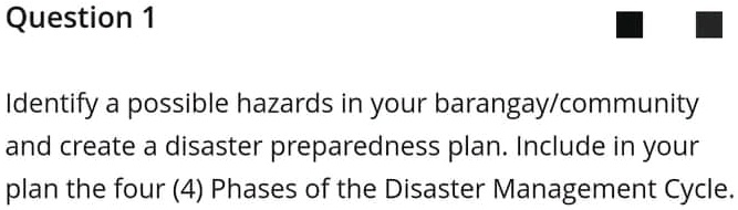 SOLVED: Please help. Question 1: Identify possible hazards in your ...
