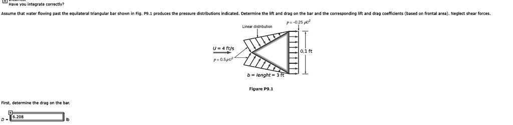SOLVED: Have you integrated correctly? Assume that water flowing past ...