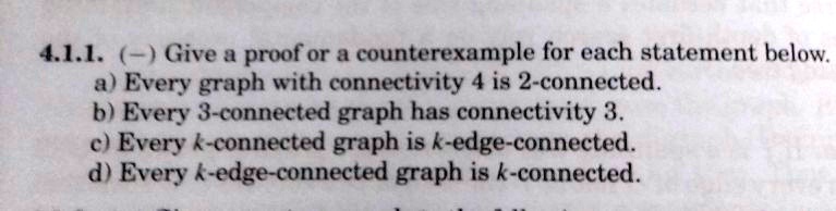 4 give a proof or a counterexample for each statement below 4 every ...