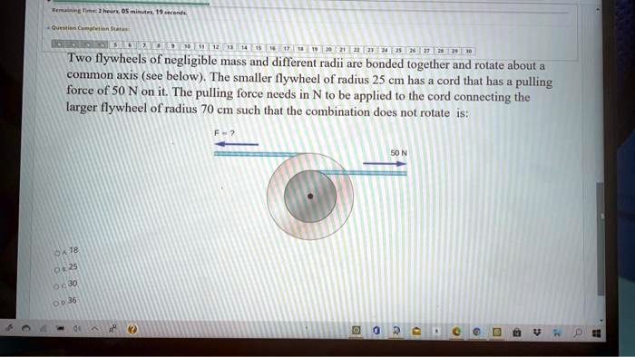 [GET ANSWER] two flywheels of negligible mass and different radii are ...
