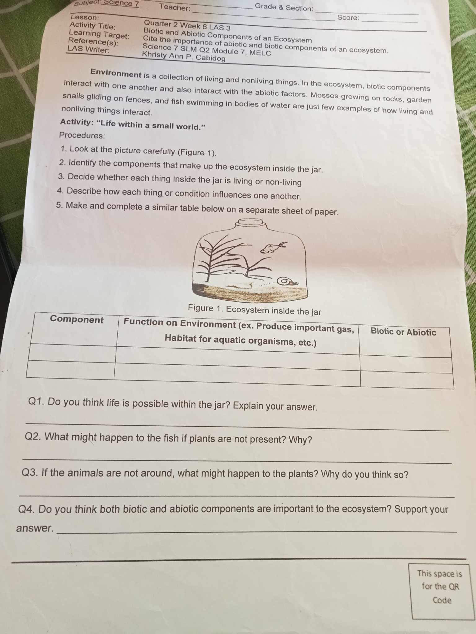 SOLVED: Lesson: Teacher: Grade & Section: Activity Title: Learning ... SOLVED: Lesson: Teacher: Grade & Section: Activity Title: Learning ...