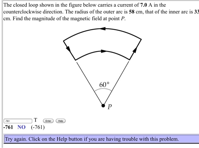 the closed loop shown in the figure below carries current of 70 a in the counterclockwise ...