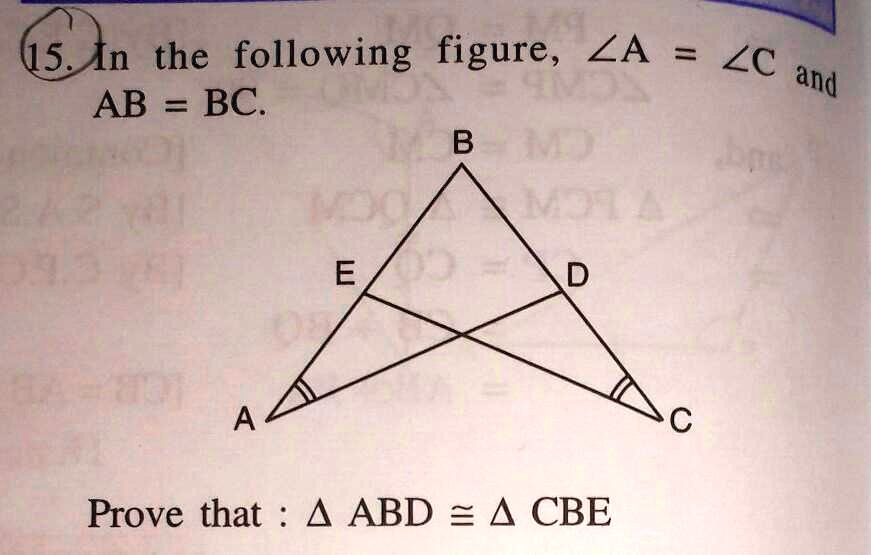in the following figure angle a angle c andab bcprove that triangle abd is congruent to triangle ...