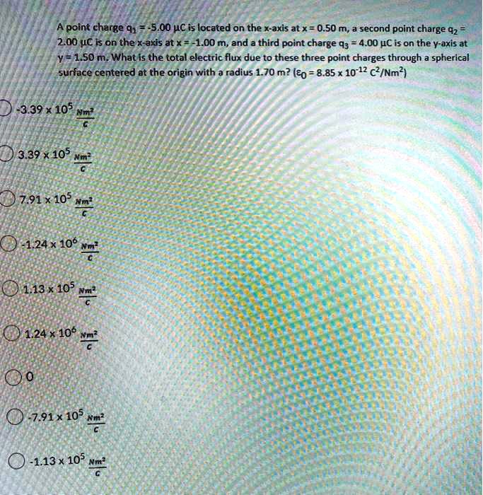 SOLVED: A point charge q=5.00C is located on the x-axis at x=0.50m, a second point charge q=2 ...
