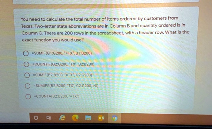 You need to calculate the total number of items ordered by...