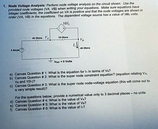 SOLVED: Node Voltage Analysis: Perform node voltage analysis on the ... SOLVED: Node Voltage Analysis: Perform node voltage analysis on the ...