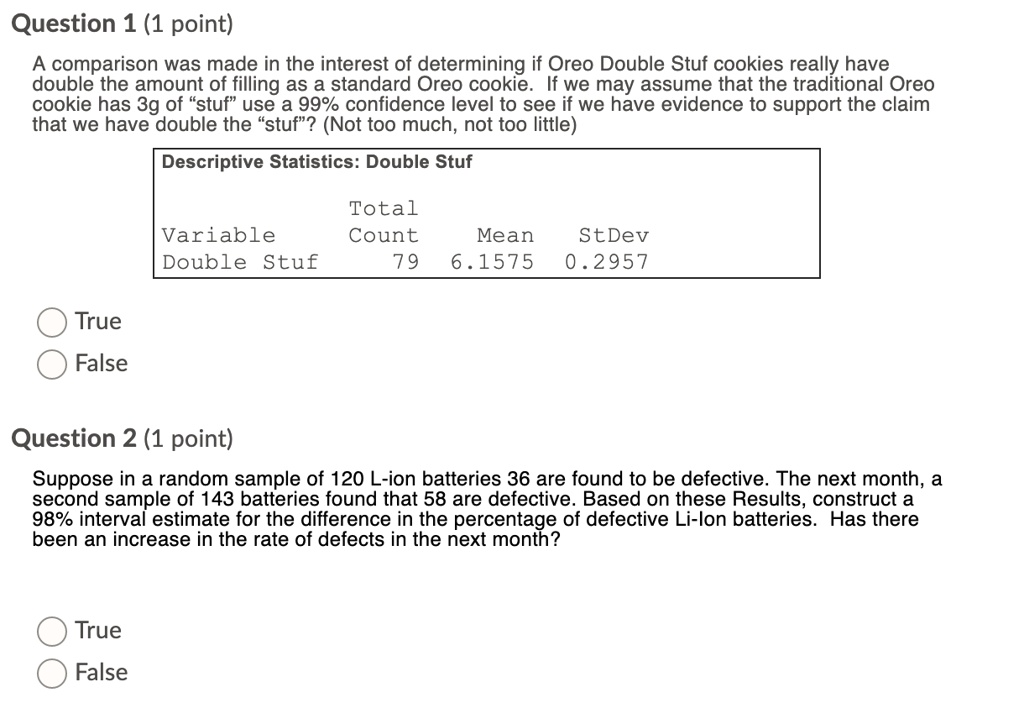 question 1 1 point comparison was made in the interest of determining ...