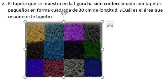 SOLVED: Alguien ayudame por faa El tapete que se muestra en la figura ... SOLVED: Alguien ayudame por faa El tapete que se muestra en la figura ...