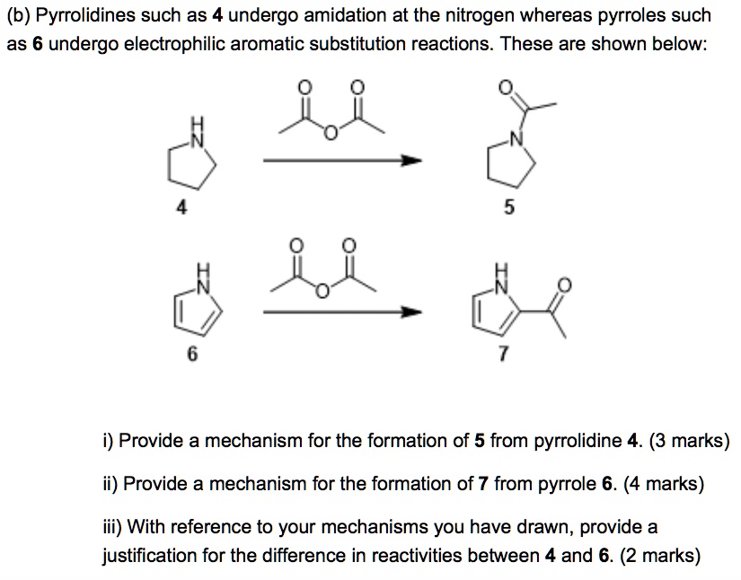 b pyrrolidines such as 4 undergo amidation at the nitrogen whereas ...