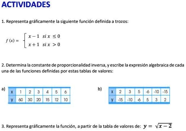 SOLVED: ayuda con esas tres actividades ☹ ACTIVIDADES 1. Representa ...