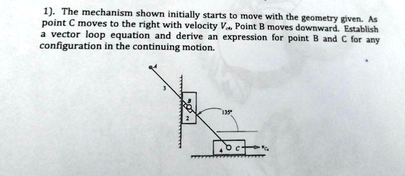 SOLVED: The mechanism shown initially starts to move with the given ...