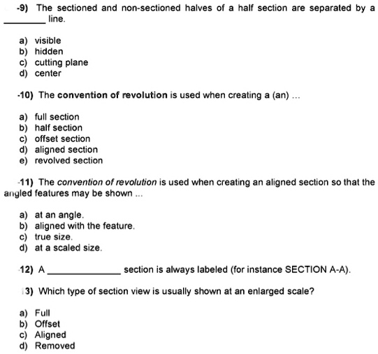 solidworks 6 line a visible b hidden c cutting plane p center 10 the ...