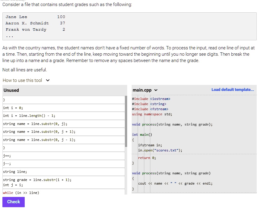 [GET ANSWER] Consider a file that contains student grades such as the ...