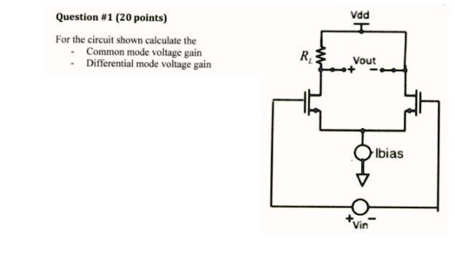 SOLVED: Question #1 (20 points) For the circuit shown, calculate the ... SOLVED: Question #1 (20 points) For the circuit shown, calculate the ...