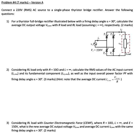 SOLVED: Problem #AZ marks) - Version A Connect ZZ0v (RMS) AC source ... SOLVED: Problem #AZ marks) - Version A Connect ZZ0v (RMS) AC source ...