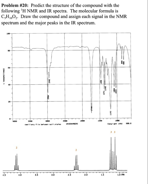 Problem #20: Predict the structure of the compound with the following ...
