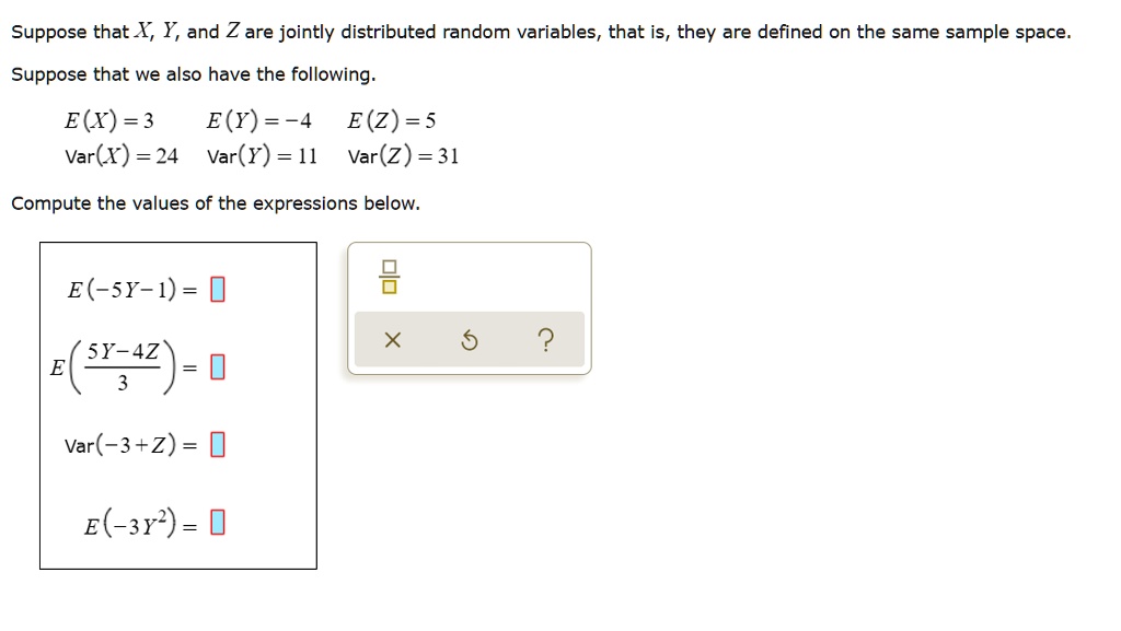 suppose that xyz are jointly distributed random variables that is they ...