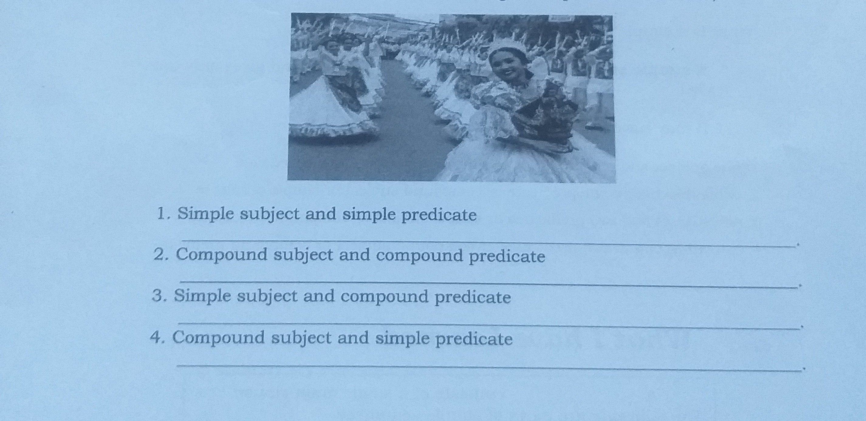SOLVED: 1. Simple subject and simple predicate 2. Compound subject and ...