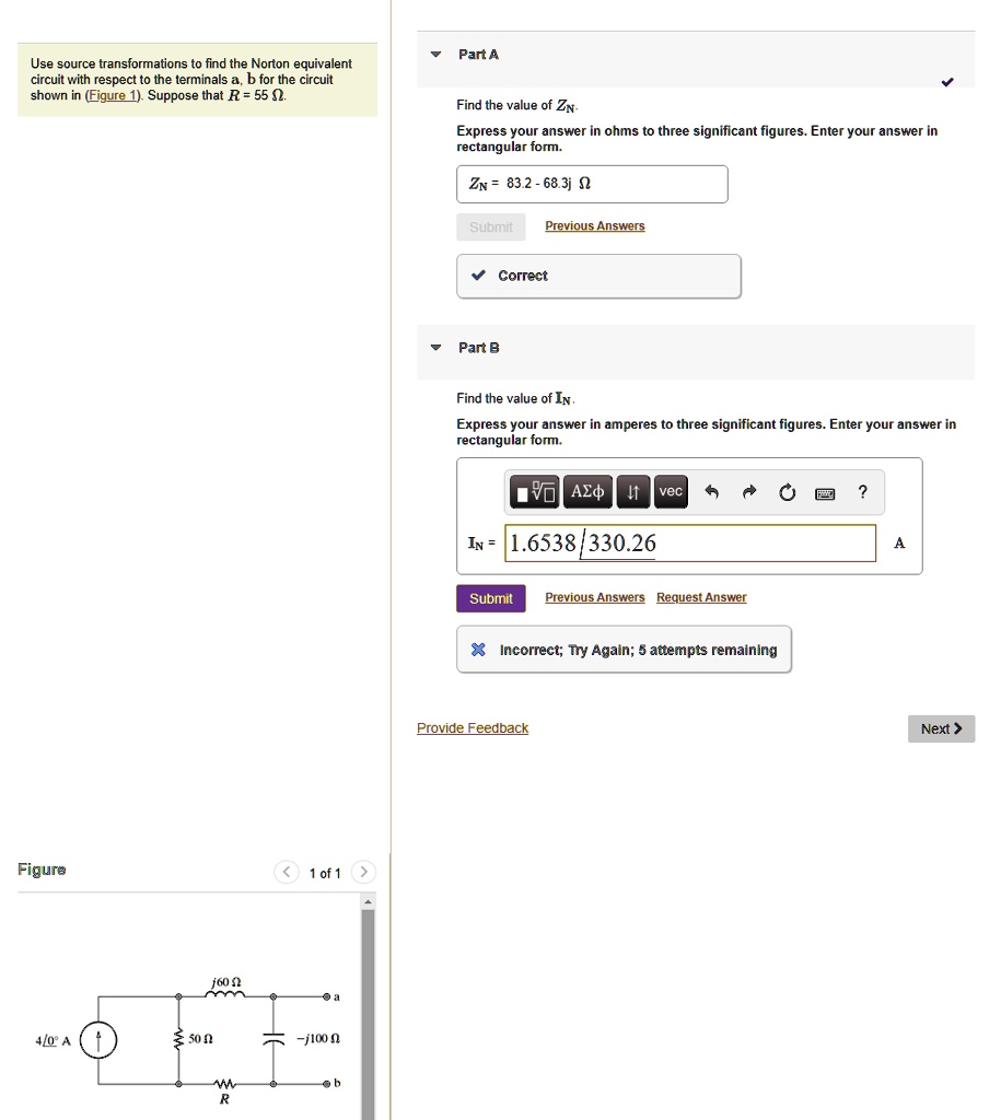 Use source transformations to find the Norton equivalent circuit with respect to the terminals a ...