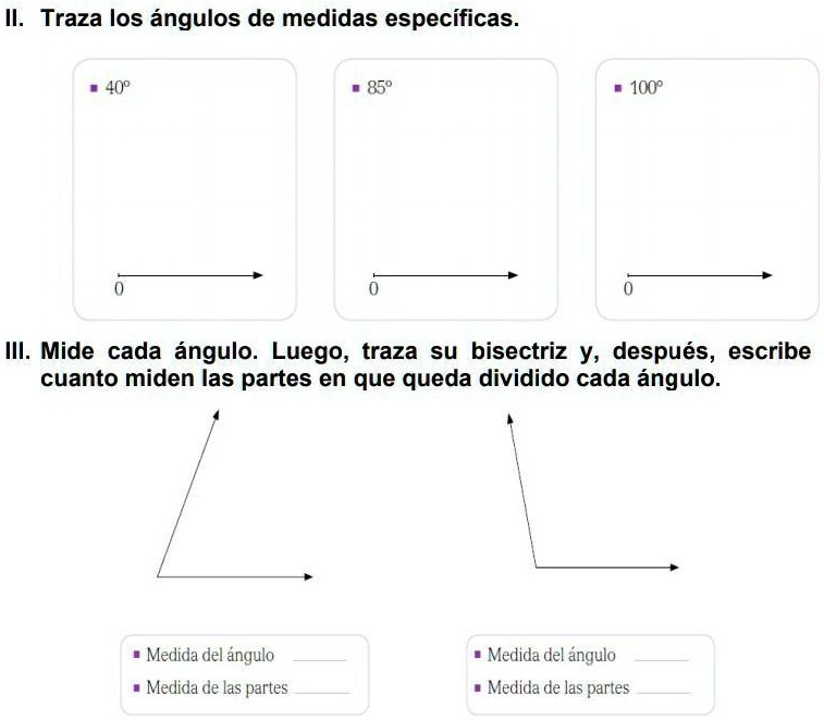 SOLVED: quién me ayuda??? plis II. Traza los ángulos de medidas ... SOLVED: quién me ayuda??? plis II. Traza los ángulos de medidas ...