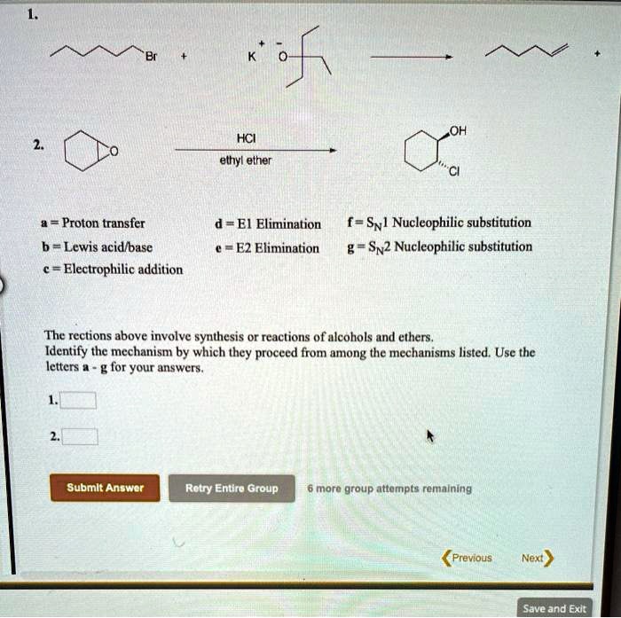 oh hci othyl ether ins nucleophilic substitution sn2 nucleophilic ...