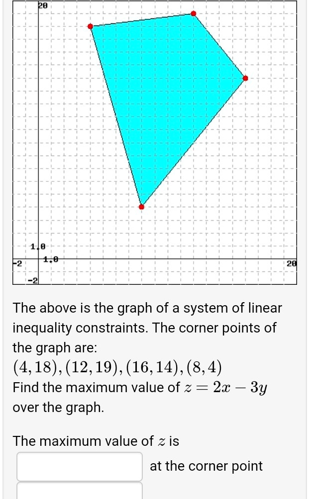SOLVED: 10 The above is the graph of a system of linear inequality ... SOLVED: 10 The above is the graph of a system of linear inequality ...