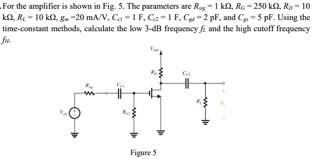 SOLVED: Using the time-constant methods, calculate the low 3-dB frequency fL and the high cutoff ...