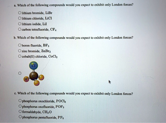 which of the following compounds would you expect t0 exhibit only ...