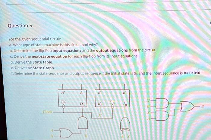 SOLVED: Please answer all the letters. Question 5: For the given sequential circuit: a. What ...