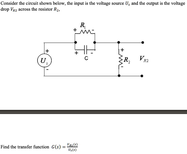SOLVED: Consider the circuit shown below, the input is the voltage source Us and the output is ...