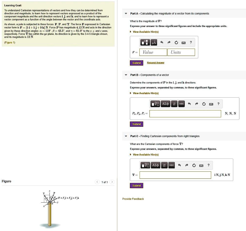 SOLVED: Learning Goal: To understand Cartesian representations of ...