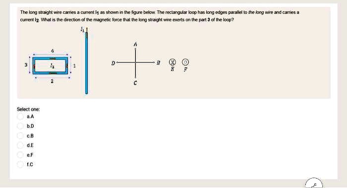 SOLVED: The long straight wire carries a current I as shown in the figure below. The rectangular ...