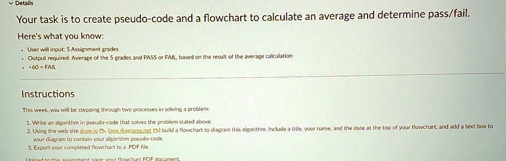 Solved Texts How To Write An Algorithm In Pseudocode And Create A Flowchart To Calculate An