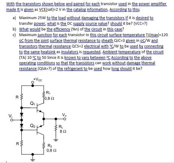Solved With The Transistors Shown Below And Paired For Each Transistor