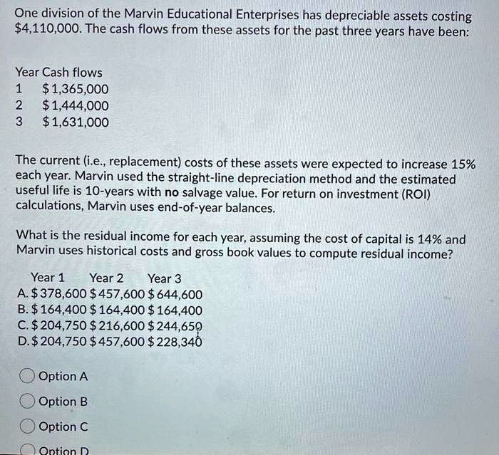 SOLVED: One division of the Marvin Educational Enterprises has ...