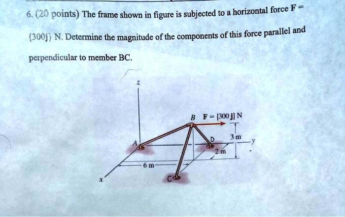 6 20 points the frame shown in figure is subjected to a horizontal ...